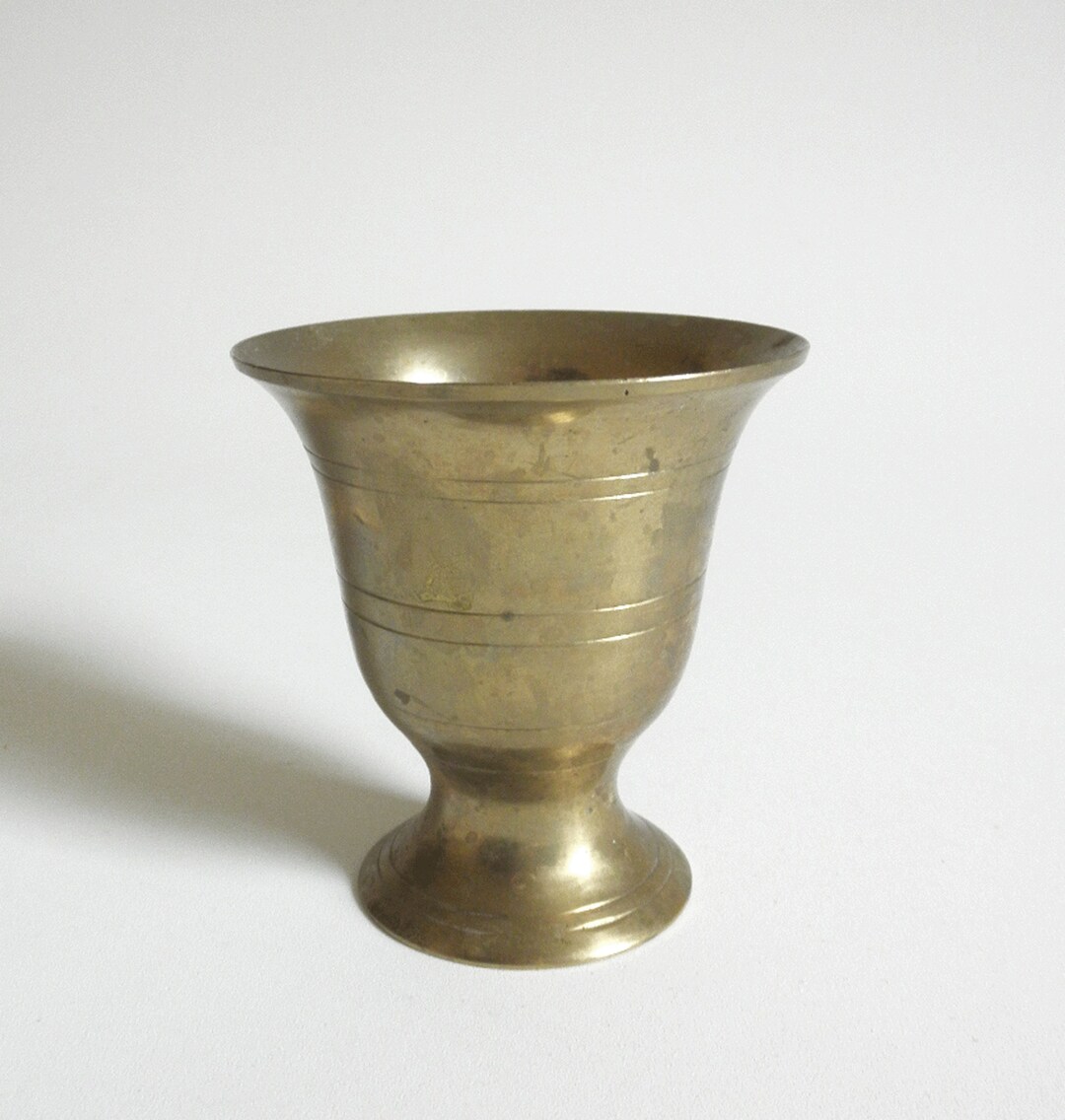 Vintage Brass Challis Cup, Made in India- Footed Brass Meditation Alter ...
