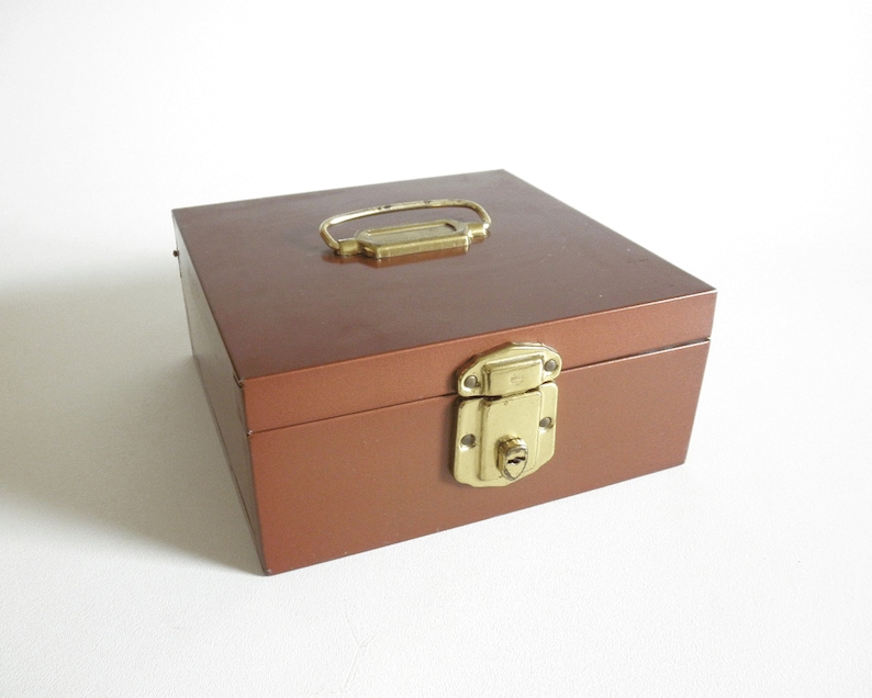 Vintage Porta File Check Box With Key by Hamilton Metal - Etsy