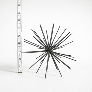 Vintage Metal Spike Ball Art Sculpture- Steel 6.5" Sphere- Rustic ...