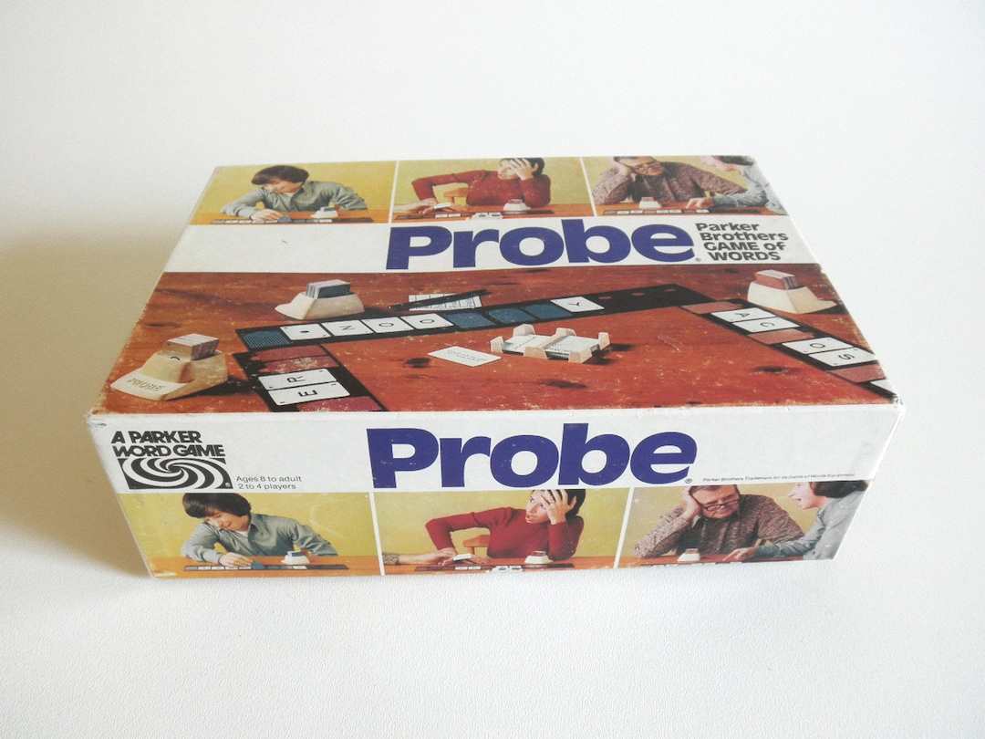 Vintage 1974 PROBE Board Game COMPLETE Parker Bros Word Game 201 ...