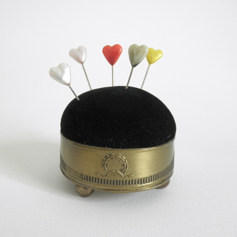 Vintage Brass Pin Cushion - Etsy