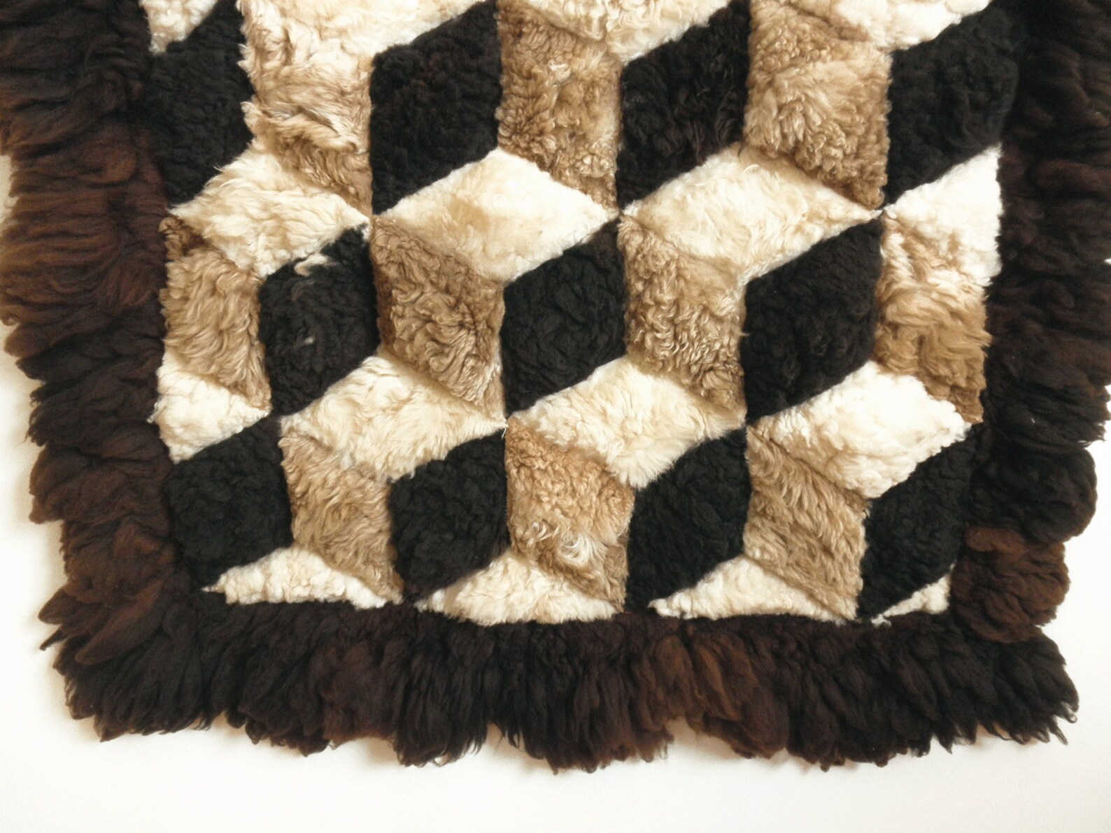 Vintage Genuine Llama Alpaca Fur Rug/ Wall Hanging Handmade | Etsy