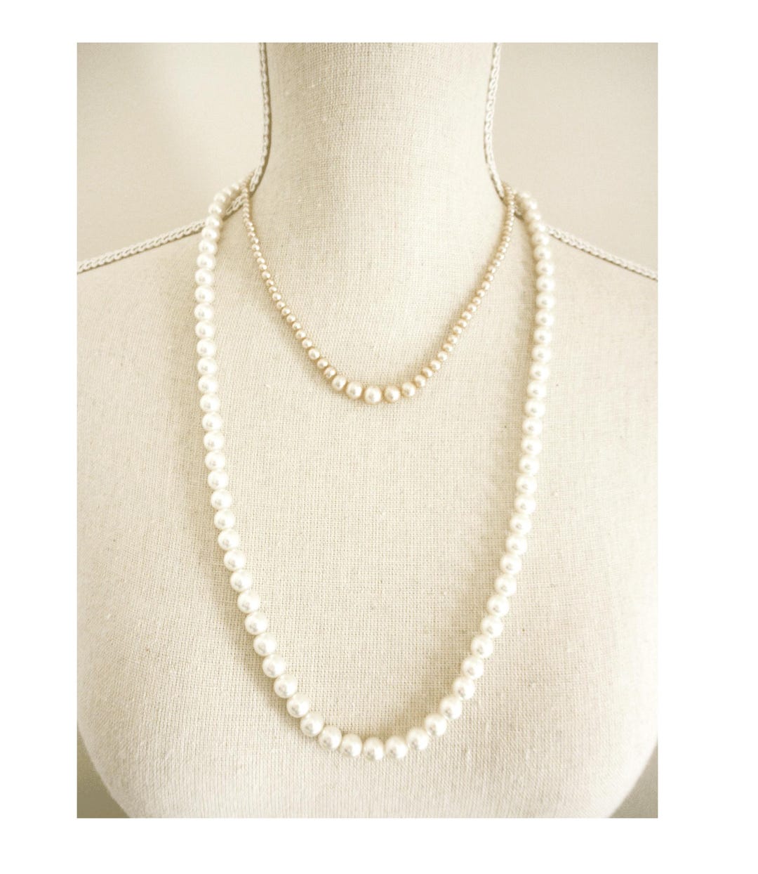 Vintage 50s Pearl Necklace, Costume Jewelry Pearls, Your Choice of Long ...