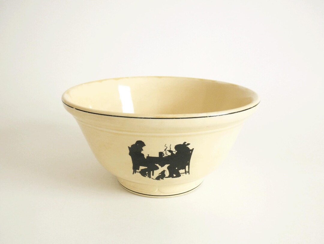 Vintage Pantry Bak-in Ware by Crooksville Silhouette Pattern Mixing ...