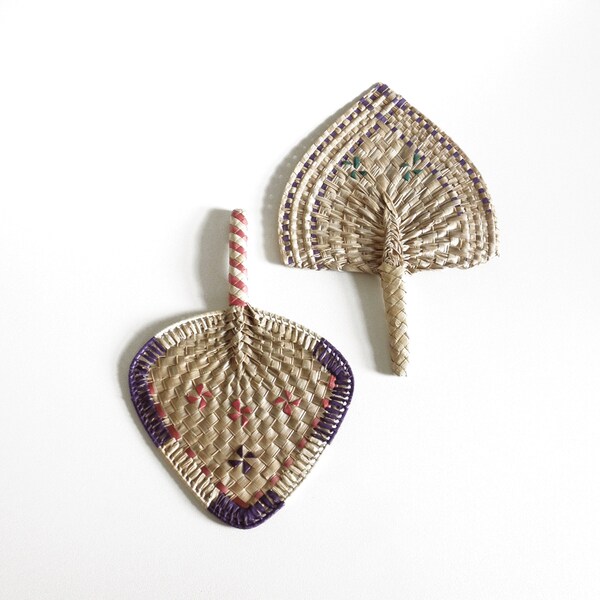 Palm Leaf Hand Fans - Etsy