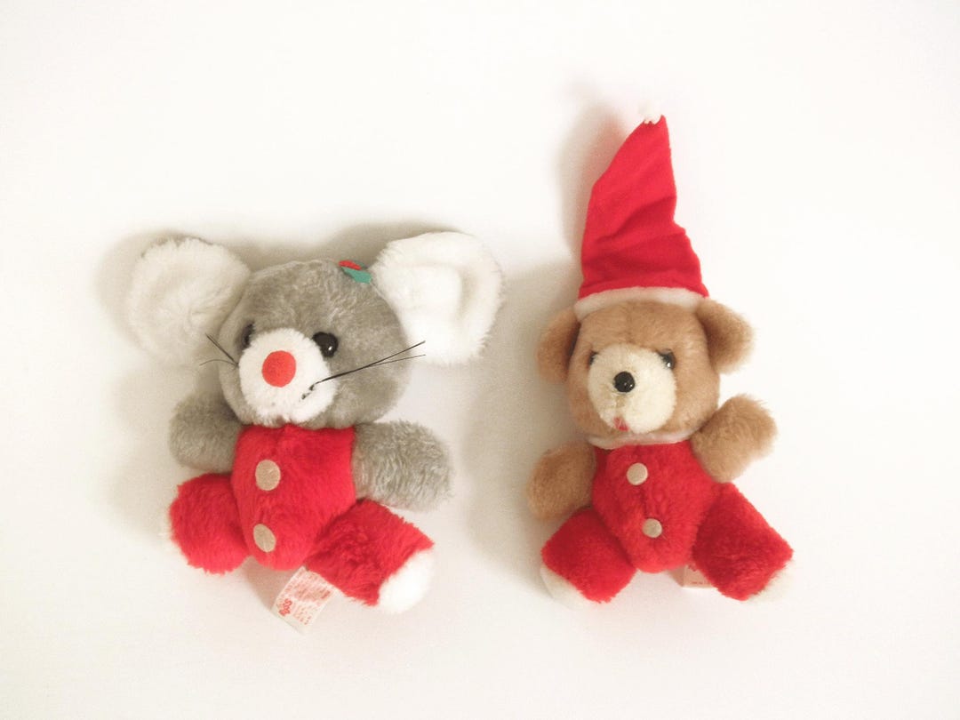 Vintage Russ Christmas Plush: Jolly Bear & Jilly Mouse, 1970s ...