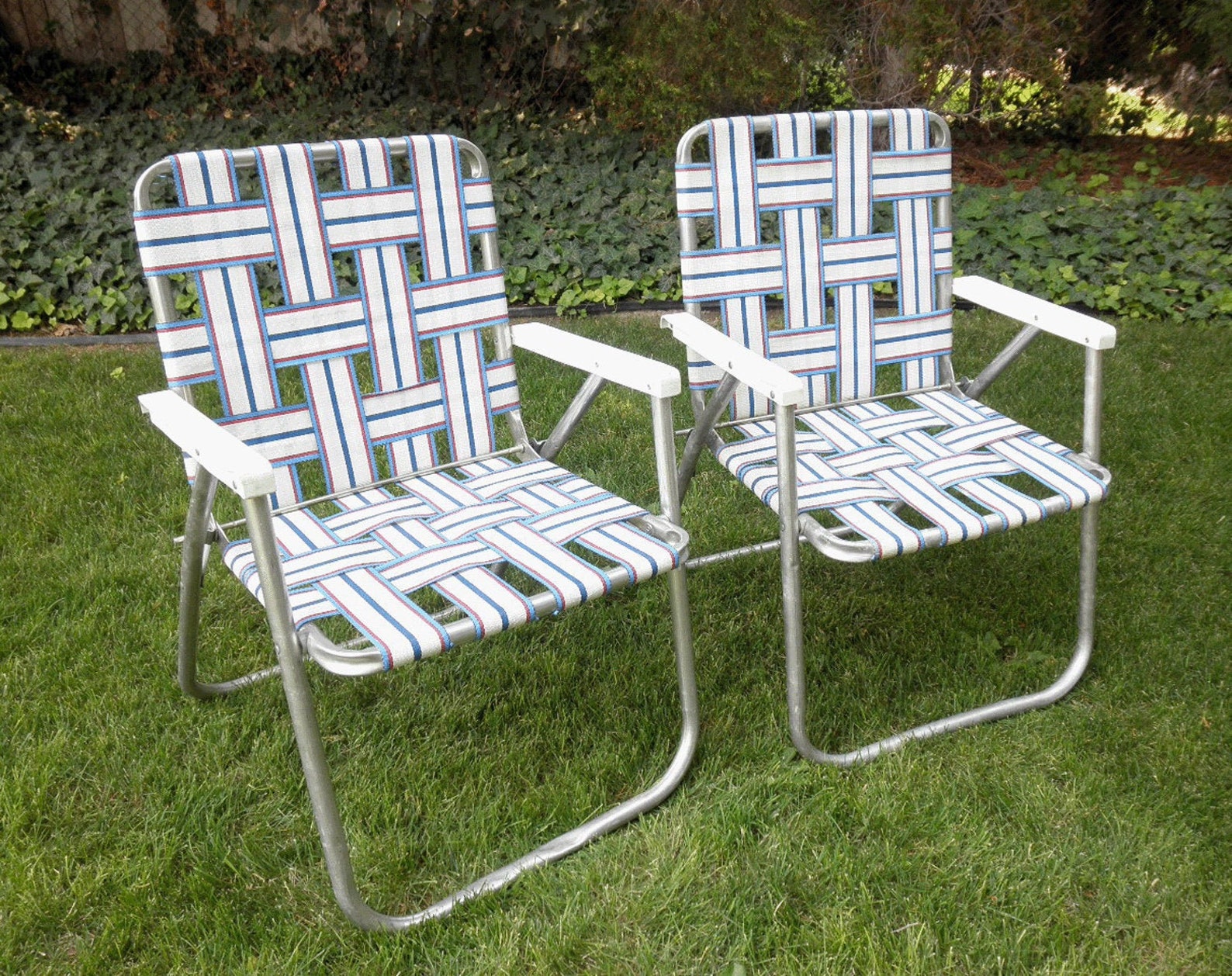Vintage 80's Sunbeam Lawn Chairs Set of 2 Folding Lawn | Etsy