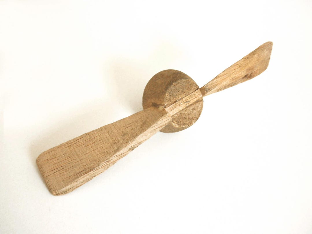 Vintage Handmade Wooden Toy Airplane Propeller - 8" - Etsy