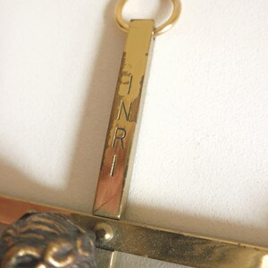 Vintage Brass Crucifix- INRI Jesus Christ on the Cross Religious Wall ...