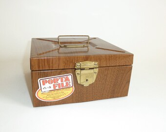 Vintage Porta File Check Box With Key- by Hamilton Metal Products Co ...