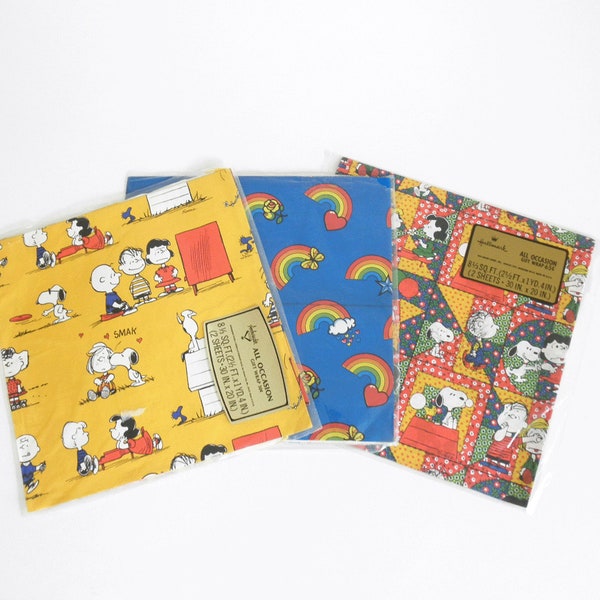 Snoopy Birthday Wrapping Paper - Etsy