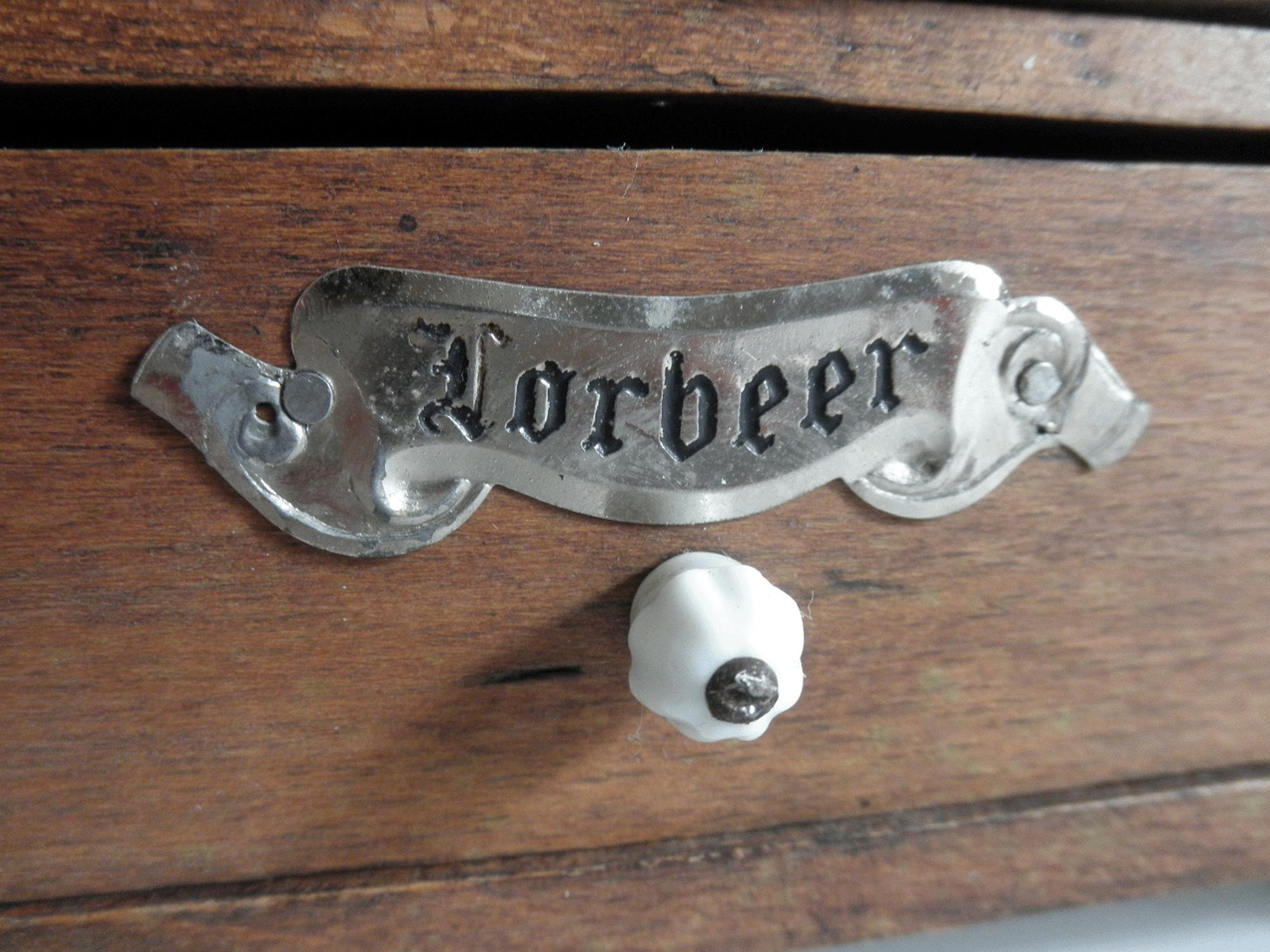 Antique German Wood Spice Cabinet, Porcelain Knobs, Tin Labels - Etsy