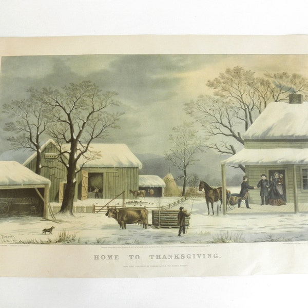 Antique Currier and Ives Prints - Etsy
