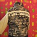 Bohemian Army Jacket With Wide Knit Gold Sleeves, Embroidered Sacred ...