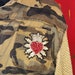 Bohemian Army Jacket With Wide Knit Gold Sleeves, Embroidered Sacred ...