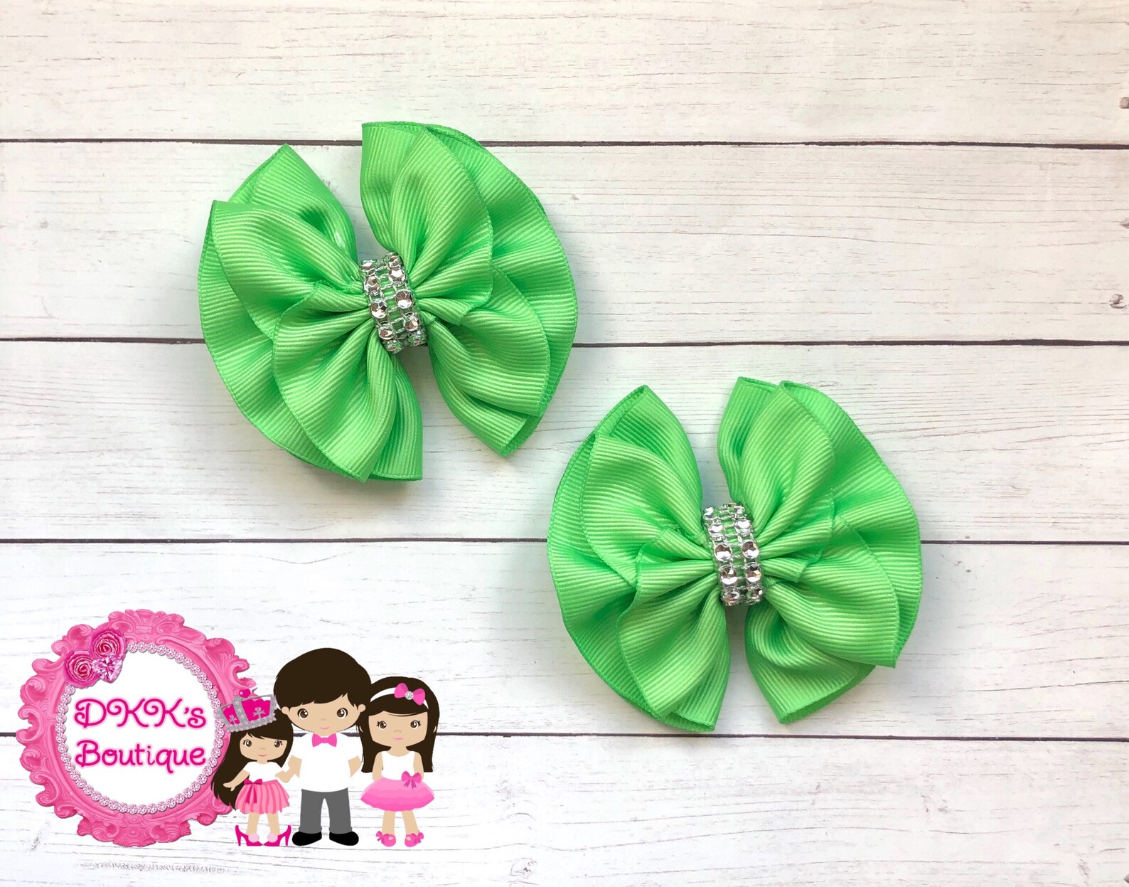 Mint Double Layered Bow-hair Bows Starter Bow Set-set Fall - Etsy