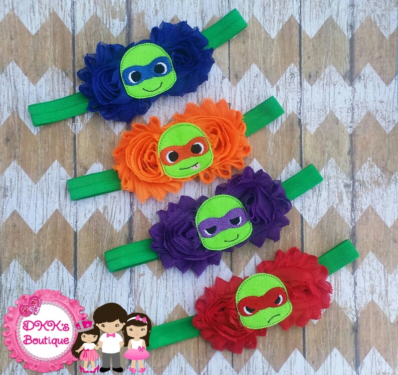Baby TMNT Headband Ninja Turtles-tmnt Birthday - Etsy