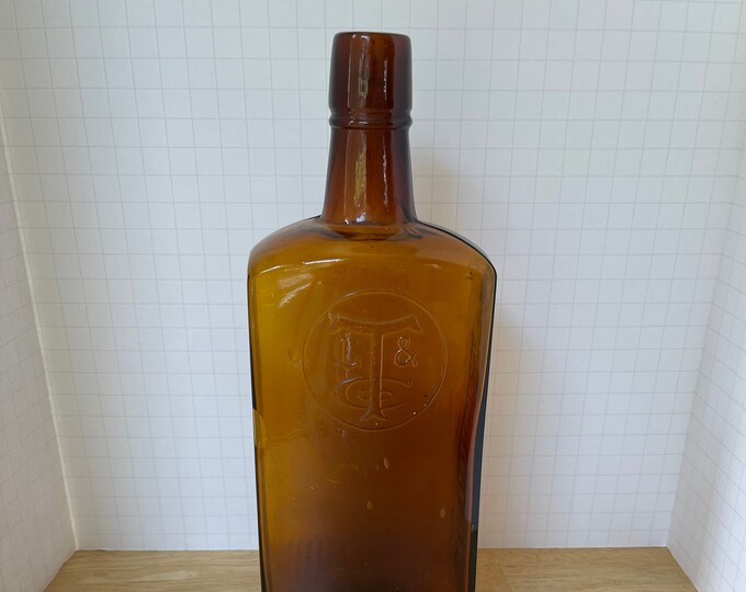 Antique Rye Whiskey Bottle. Amber Glass. "patented Feb 4, 1902" on ...