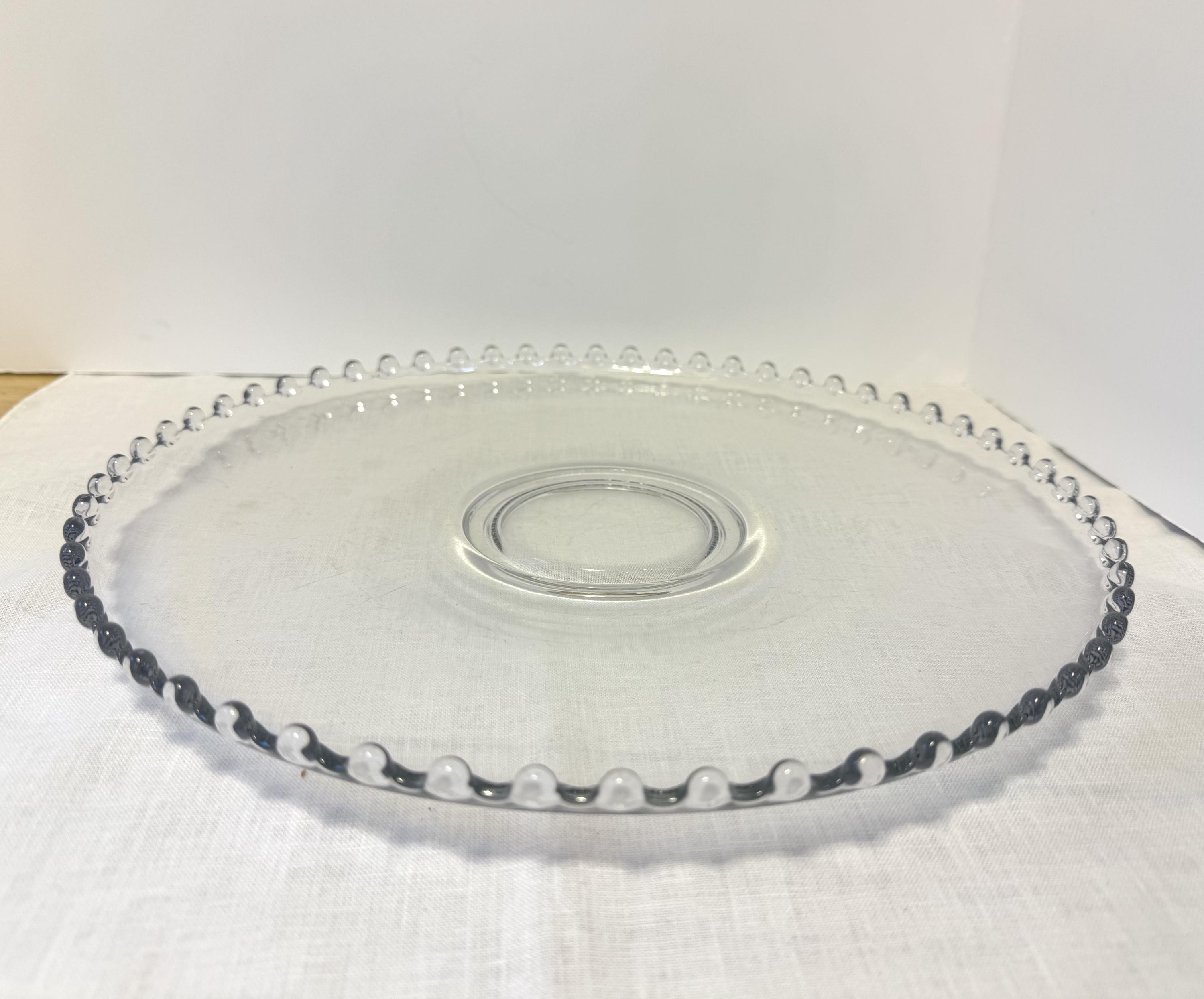 Vintage Candlewick Torte Plate, 13-1/2" Diam. Imperial Glass Clear ...