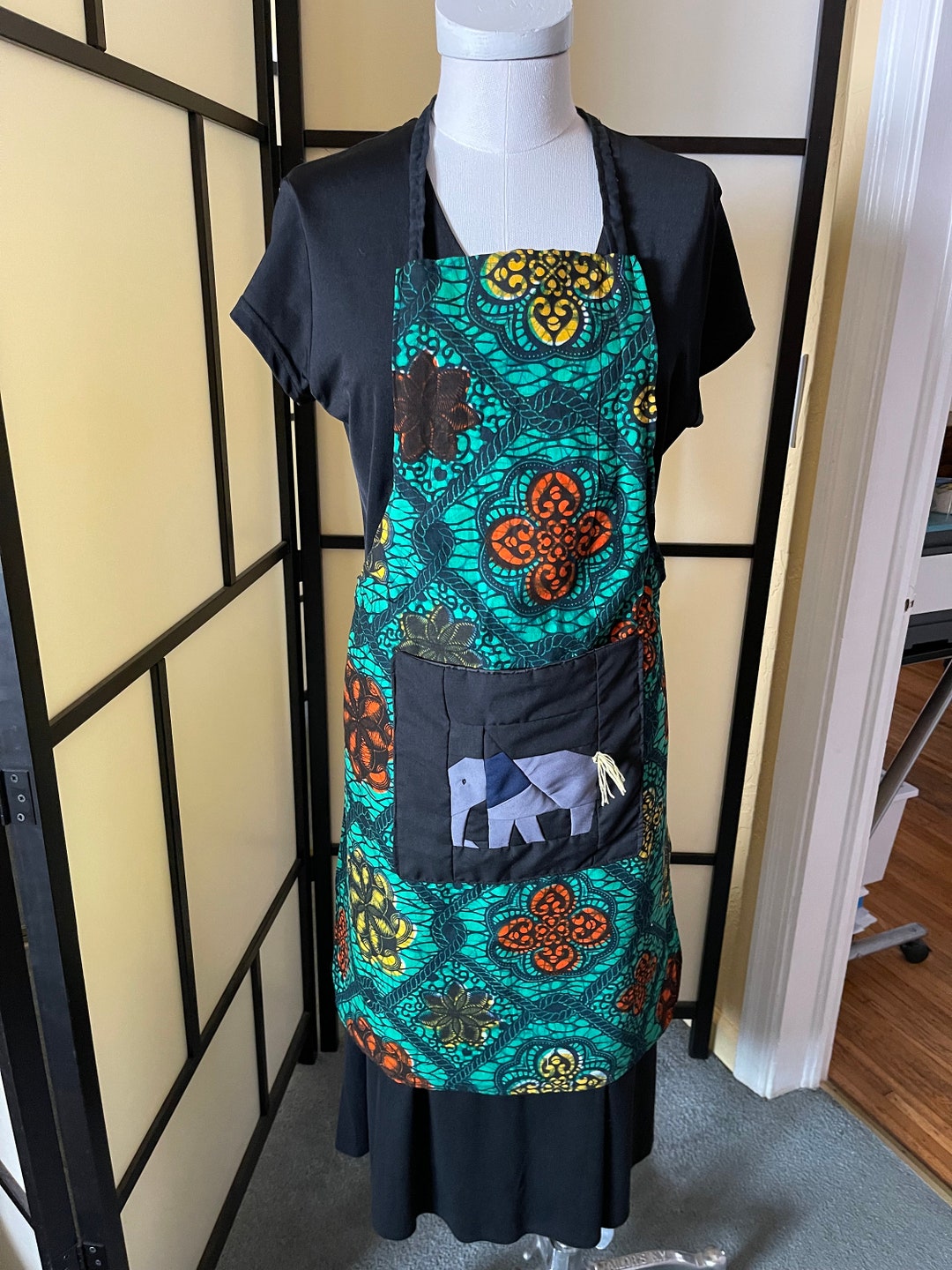 Colorful Chef's Apron. Vintage. African Batik Print. Whimsical ...