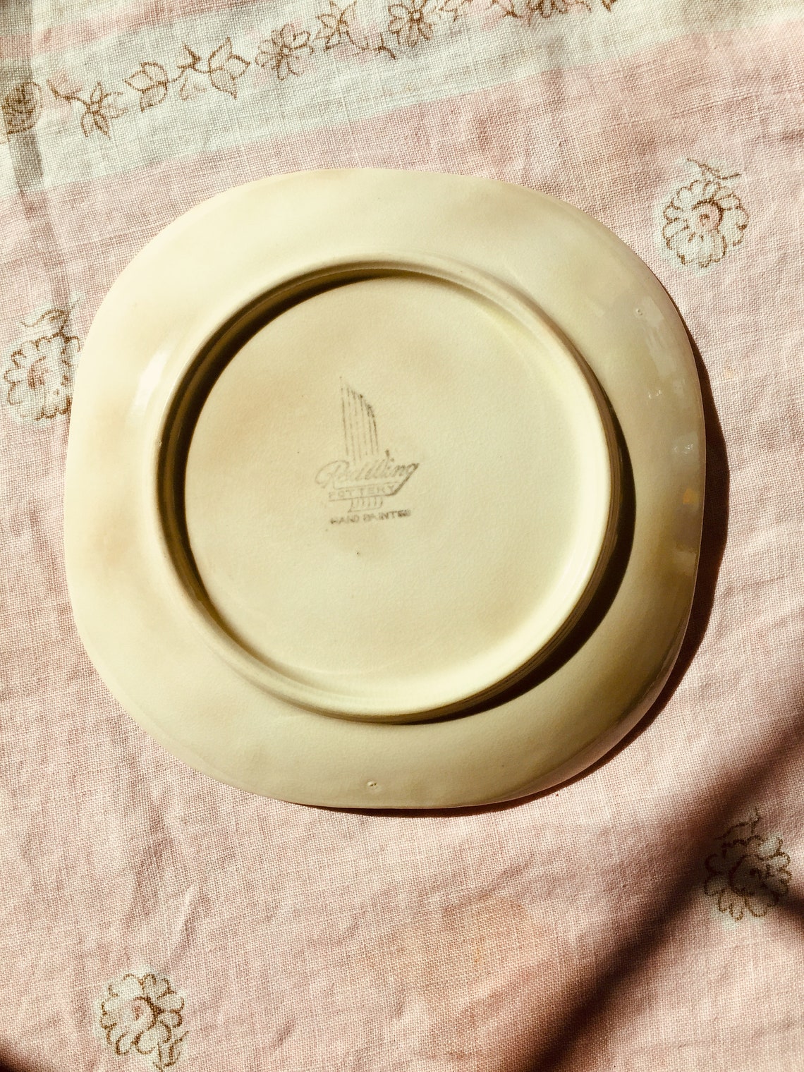 Vintage Red Wing Pottery Lexington Rose Pattern Salad Plate | Etsy