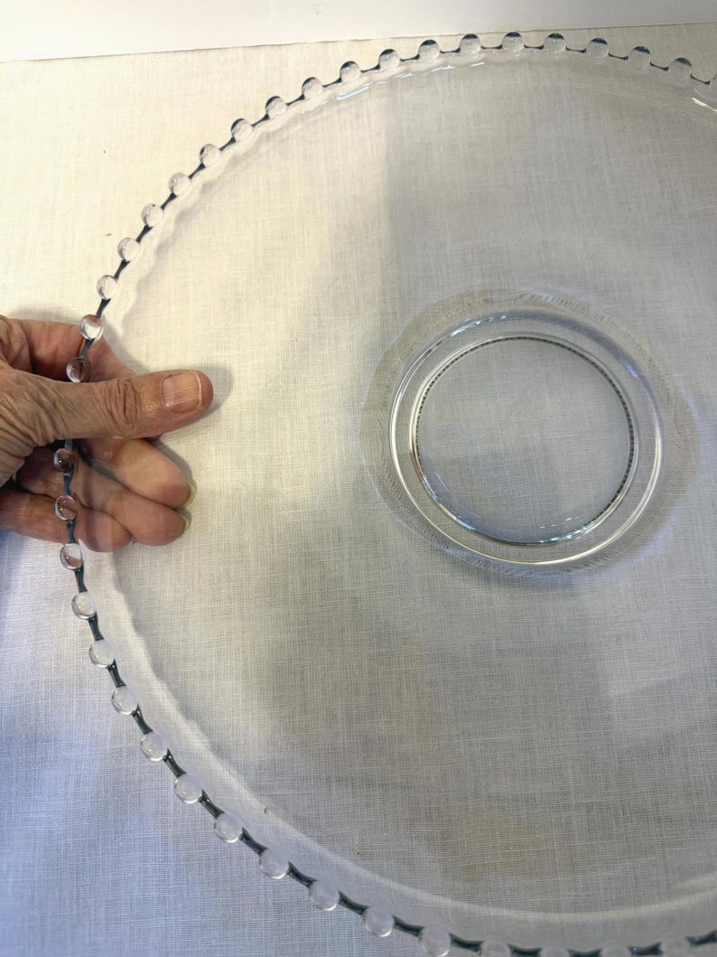 Vintage Candlewick Torte Plate, 13-1/2" Diam. Imperial Glass Clear ...