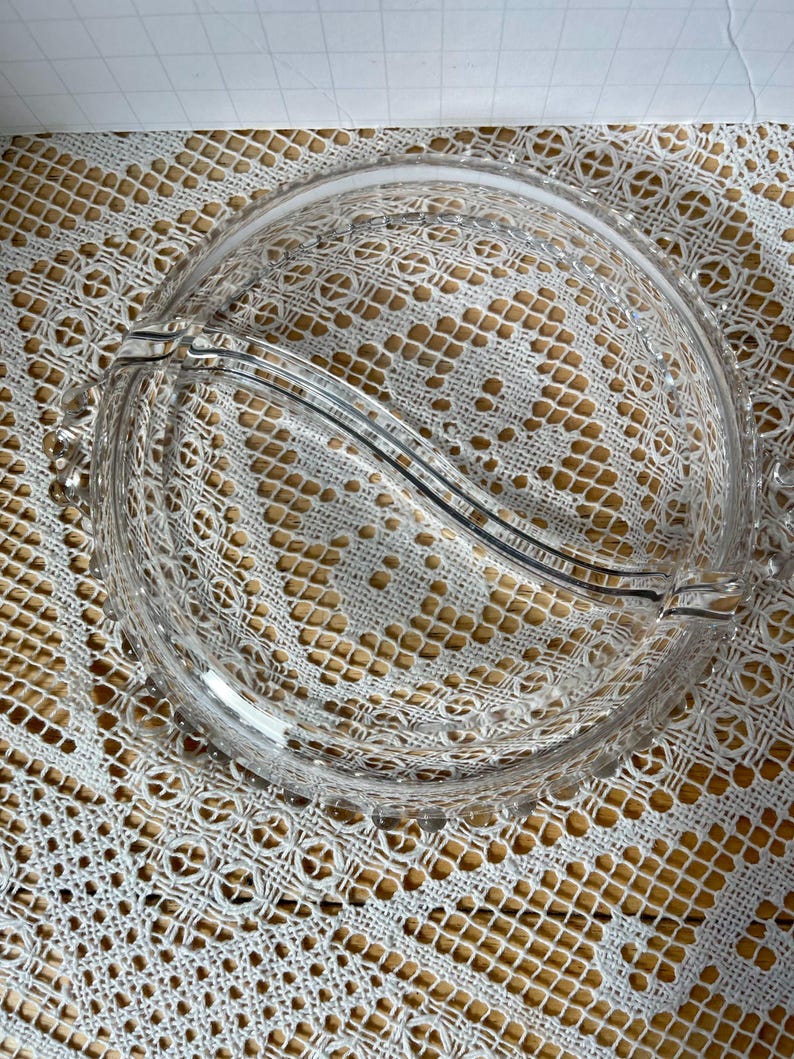 Candlewick Glassware. Divided Jelly or Condiment Dish With Beaded Edge ...