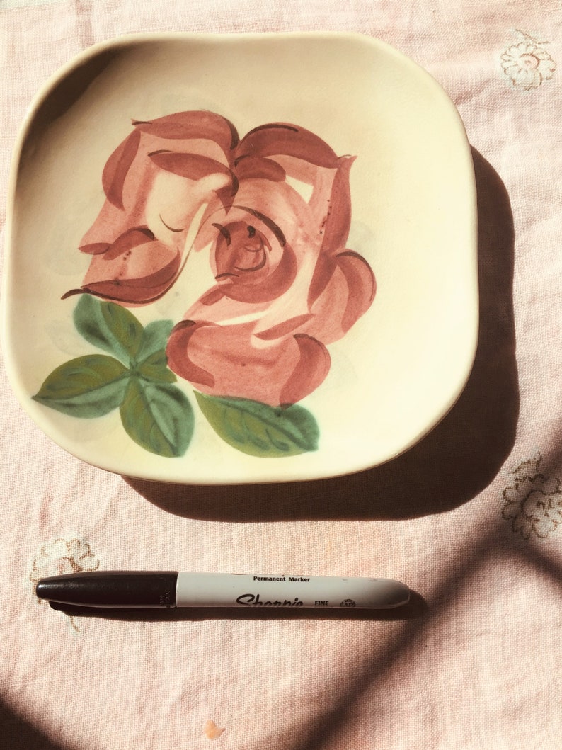 Vintage Red Wing Pottery Lexington Rose Pattern Salad Plate - Etsy