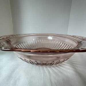 Pink Depression Glass, Mayfair Pattern Vegetable or Serving Bowl. Six ...