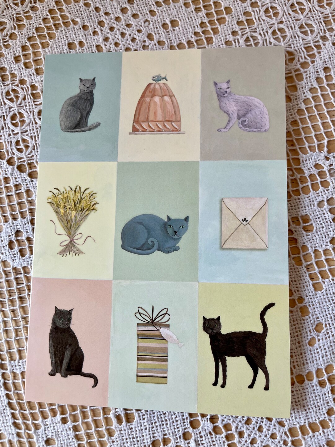 Vintage Cat Notecards. Boxed Set of 18 Stylish Cards. Blank Inside ...