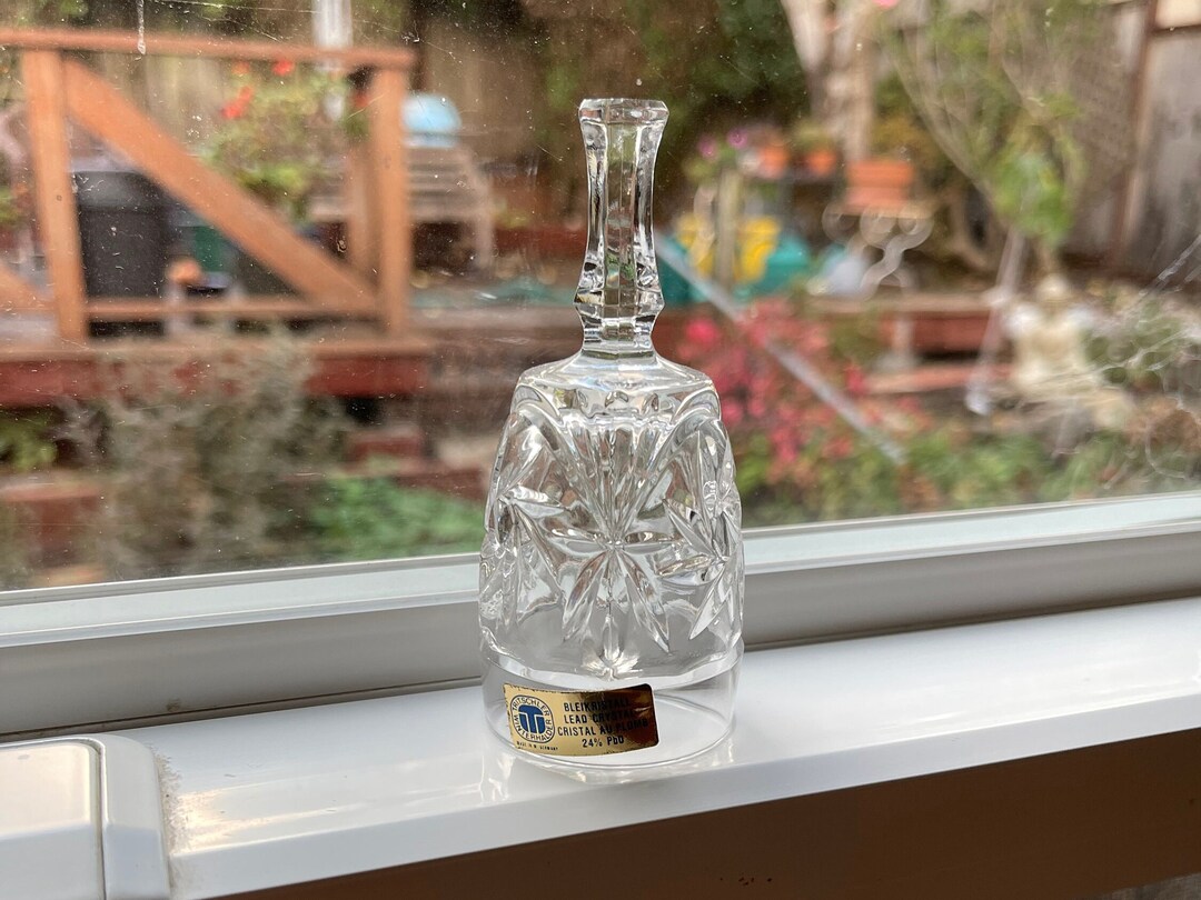 Lead Crystal Bell Made in Germany. Pinwheel & Fan Patterns ...