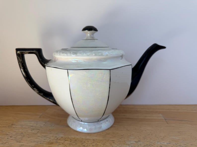 Vintage Art Deco Porcelain Tea Set: PALT Czecho-slovakia, Iridescent ...