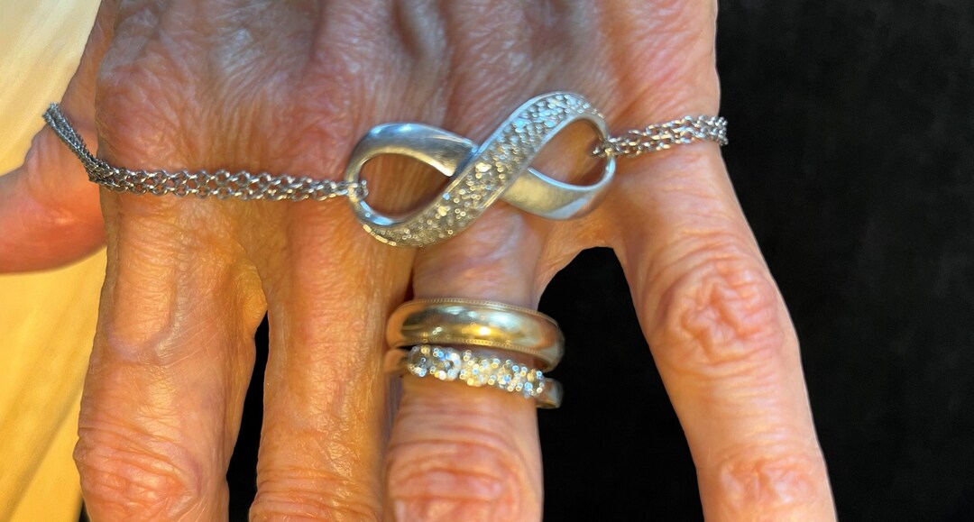 Vintage Sterling Silver Infinity Eternity Necklace, Symbol of Eternal ...