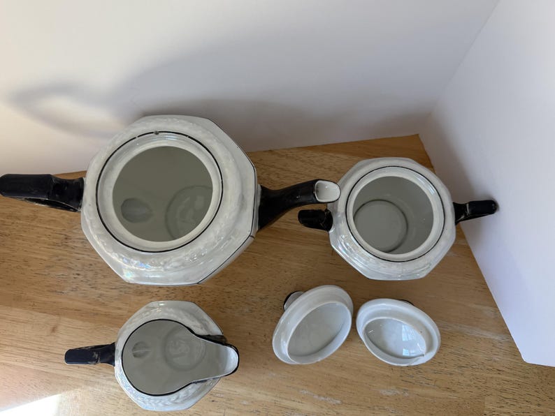 Vintage Art Deco Porcelain Tea Set: PALT Czecho-slovakia, Iridescent ...
