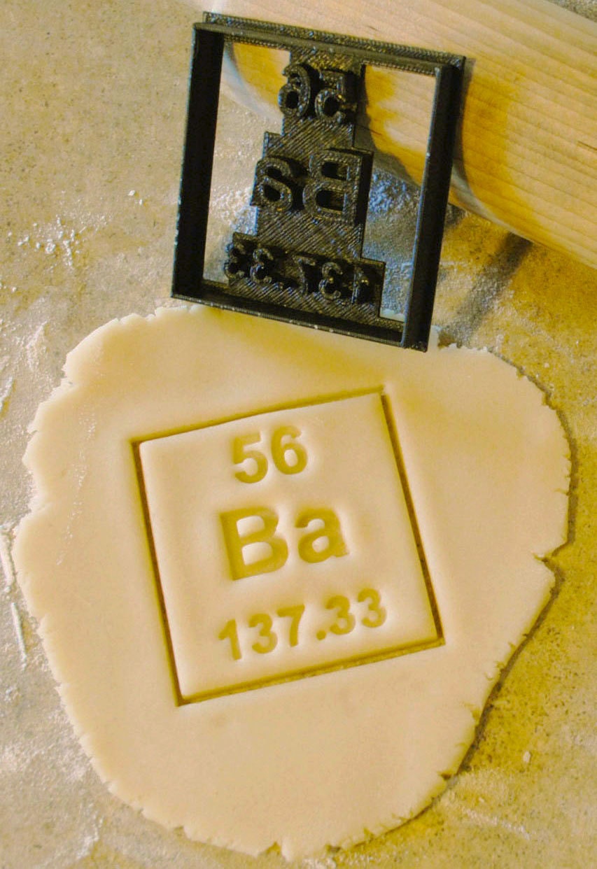 3D Printed Barium Periodic Table of Elements Cookie Cutter - Etsy