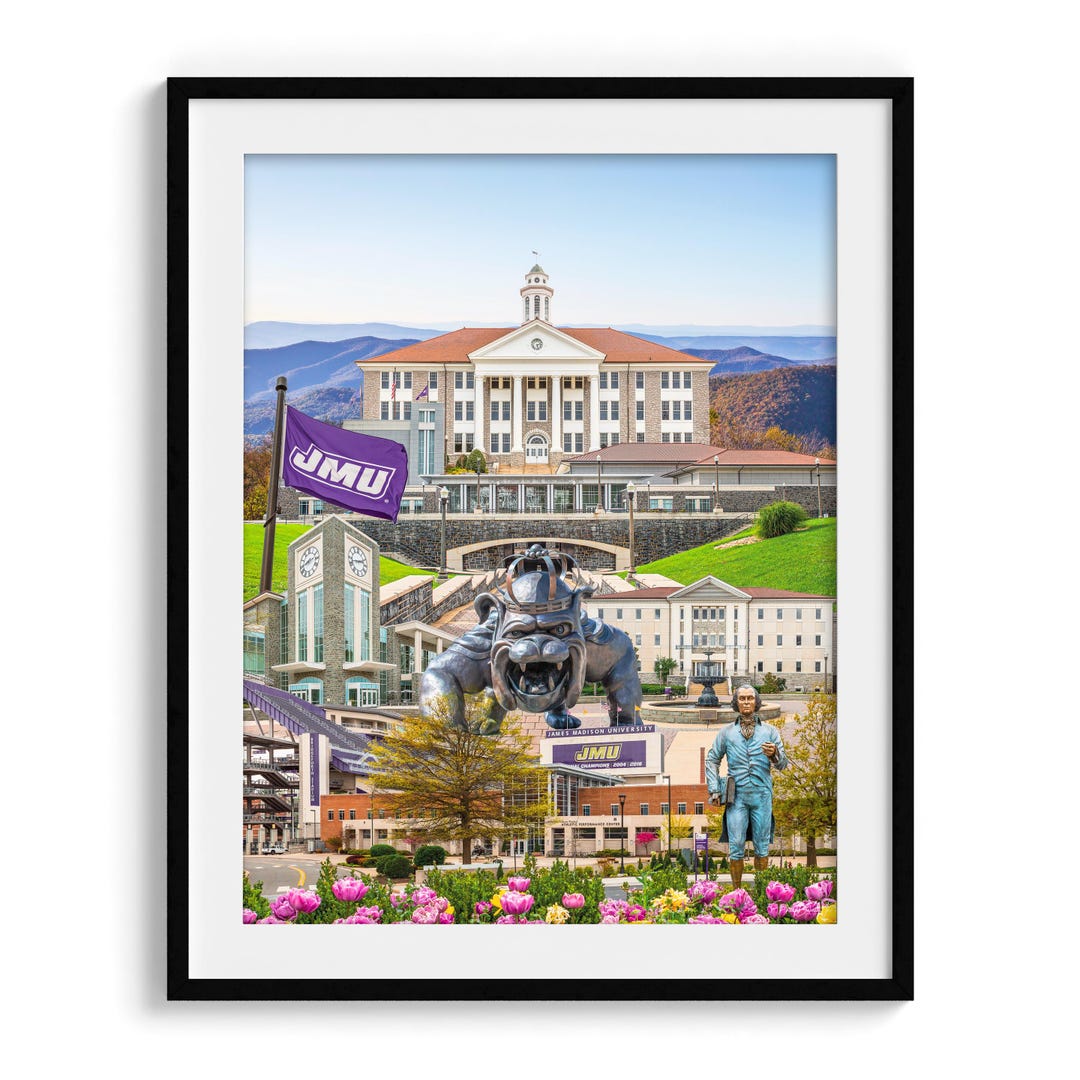James Madison University Print – JMU Campus Wall Art for Graduation ...