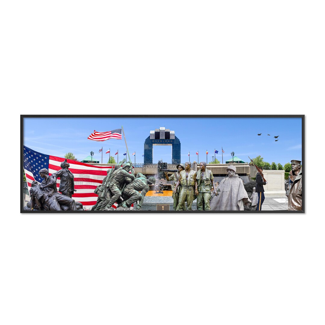 Veteran Tribute Art, Military Photo Collage Print, American Heroes Wall ...