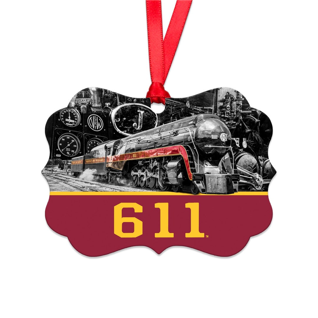 J 611 Ornament, J611, N&W Class J 611, Steam Locomotive Ornament, Train ...