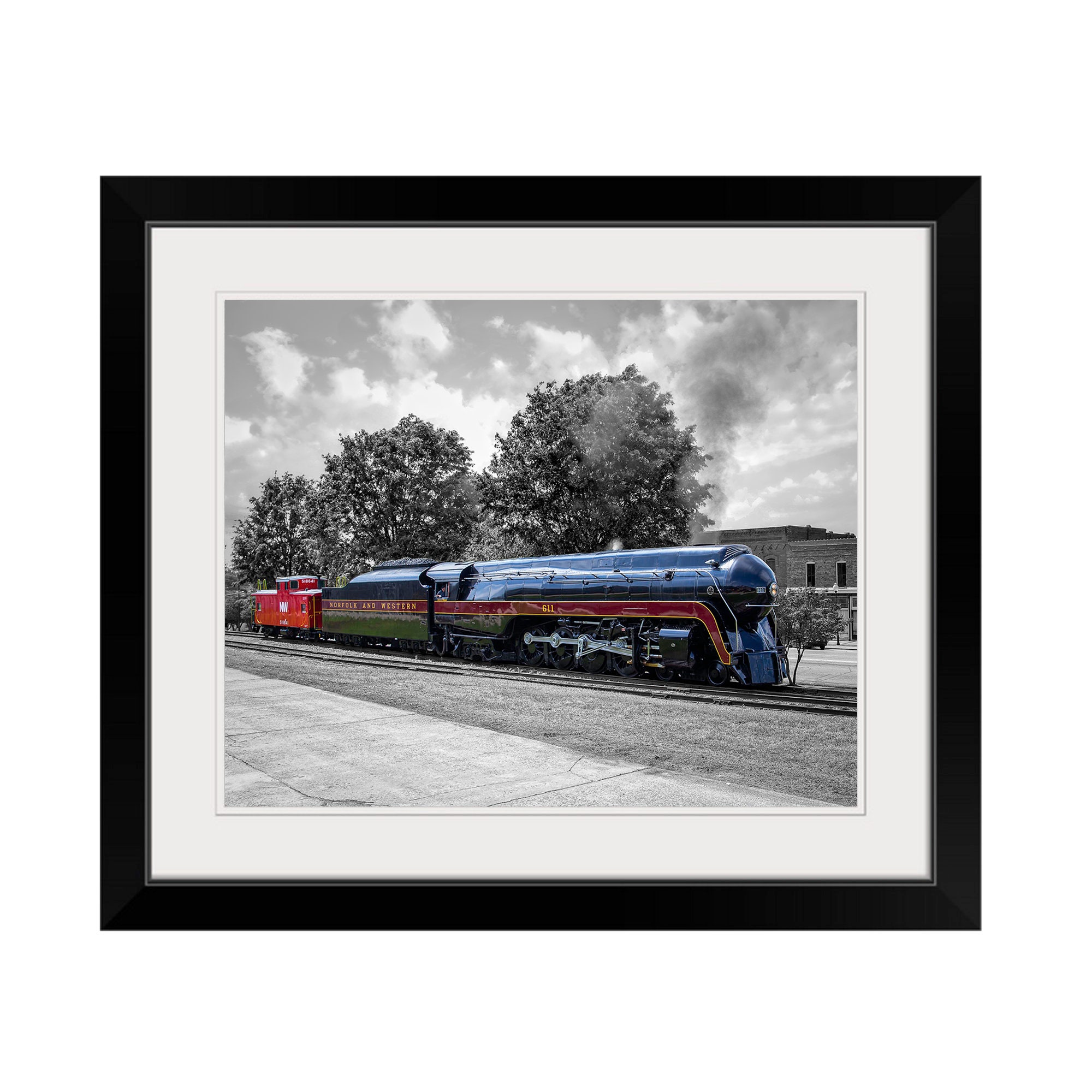 J611, Locomotive, Steam Engine, Roanoke Print, Train, Train Print, 611 ...