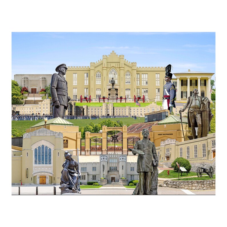 Virginia Military Collage Print Lexington Virginia - Etsy