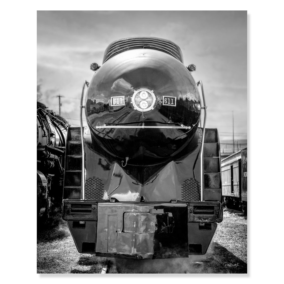 Norfolk and Western J 611, Locomotive, Steam Engine, Roanoke Print ...