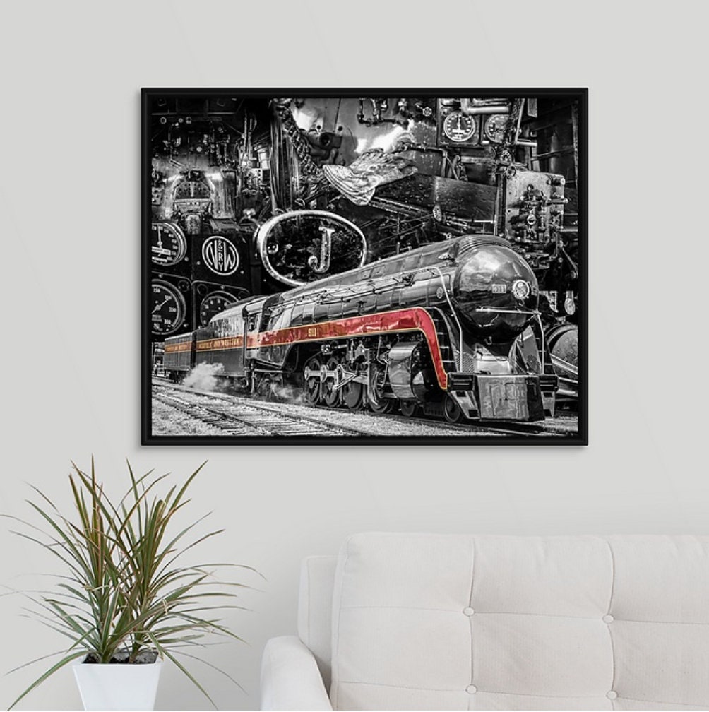 J611, Locomotive, Steam Engine, Roanoke Print, Train, Train Print, 611 ...