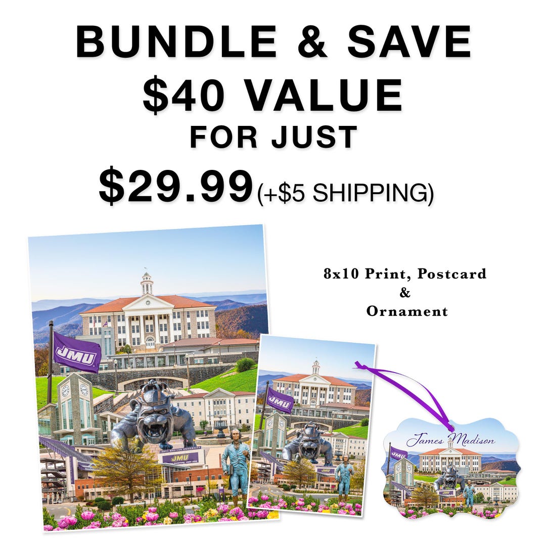 JMU Gift Set – James Madison University Print, Ornament & Postcard ...