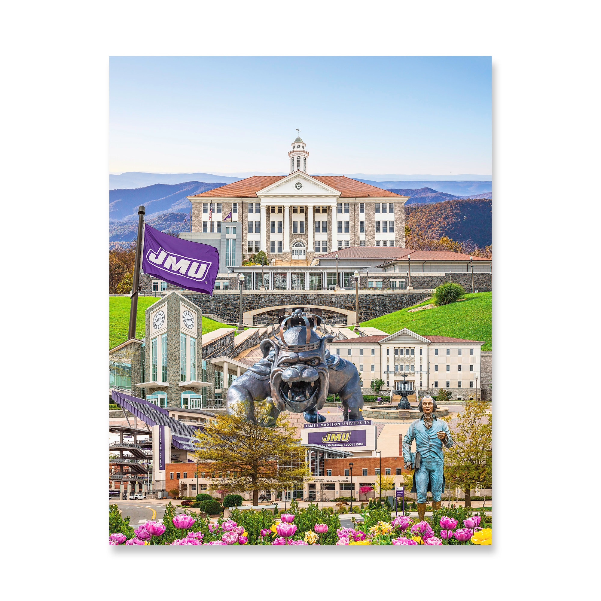 James Madison University Print – JMU Campus Wall Art for Graduation ...
