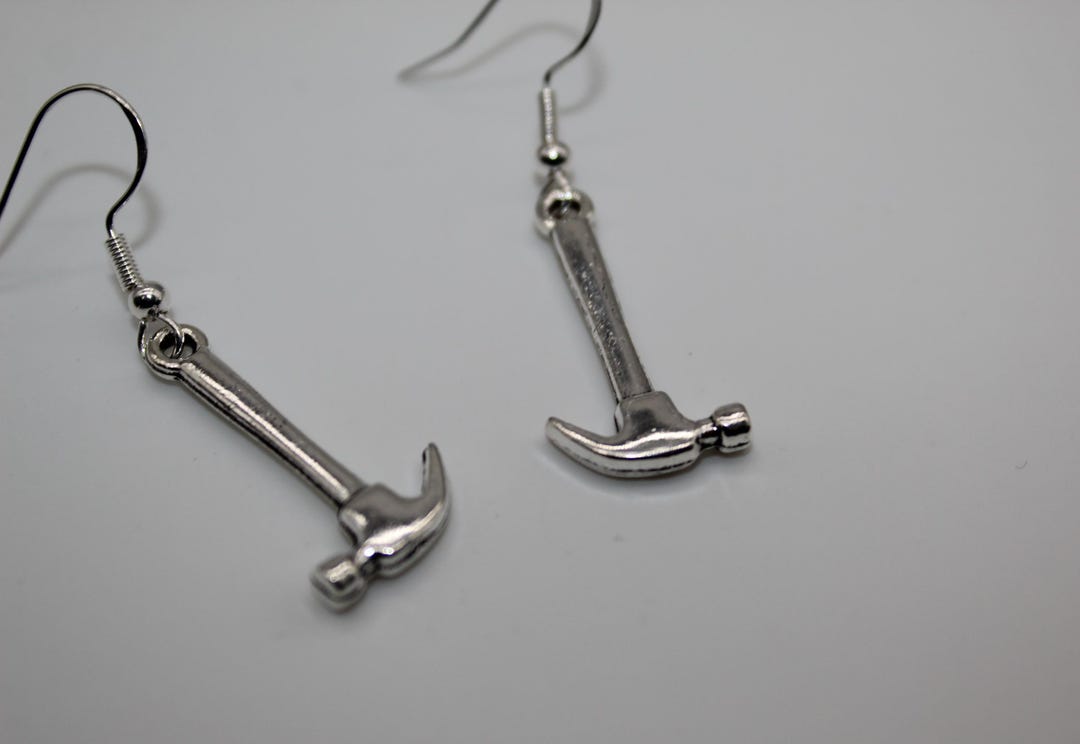 You Choose Miniature Pair of Tools Earrings Novelty Dangle Drop Hammer ...
