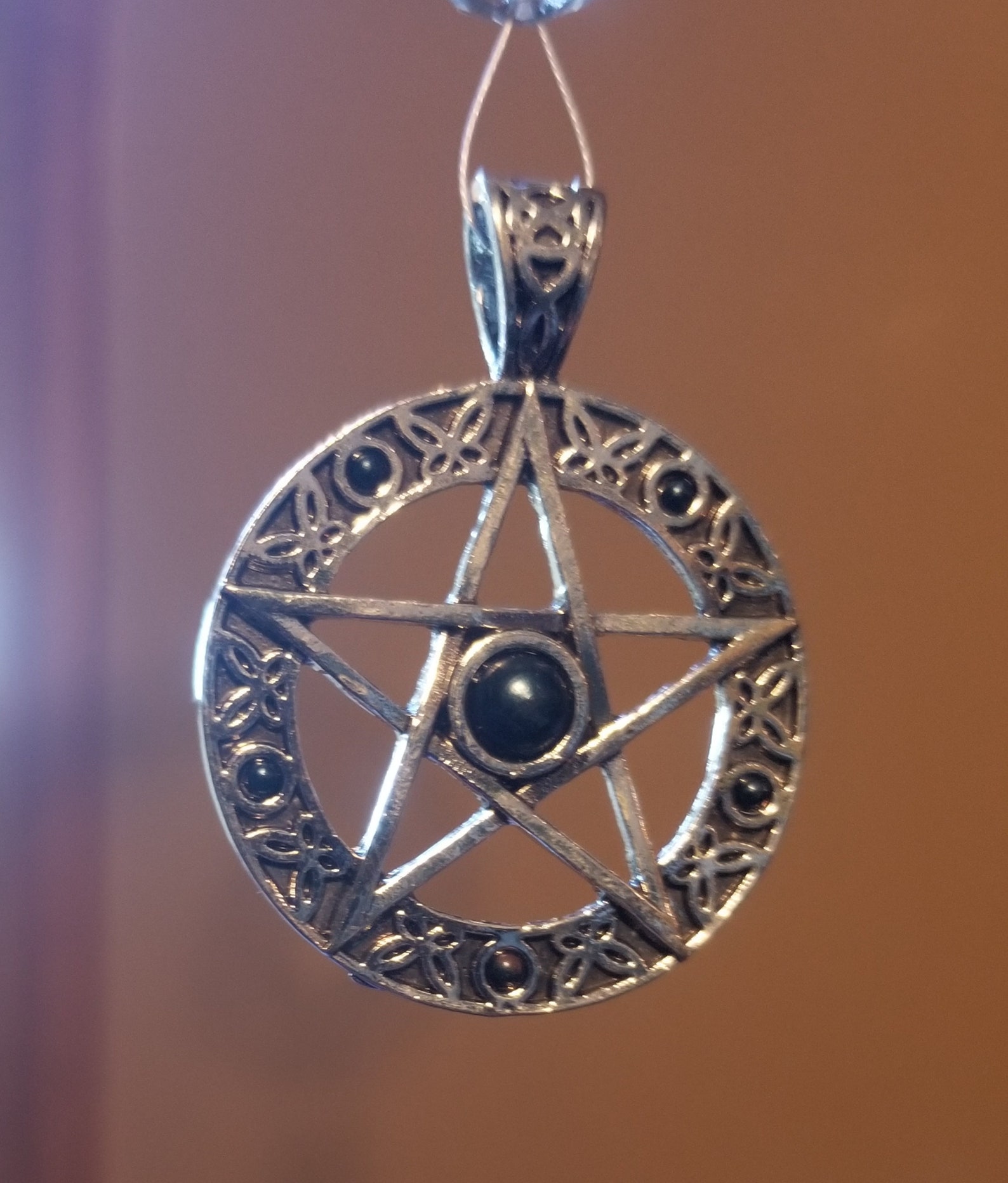 Gothic Wicca Celtic Silver Black Pentagram Rear View Mirror - Etsy