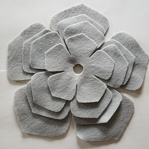 Double Layered Felt Flower Floral Plate Dinnerware Dividers Separators ...