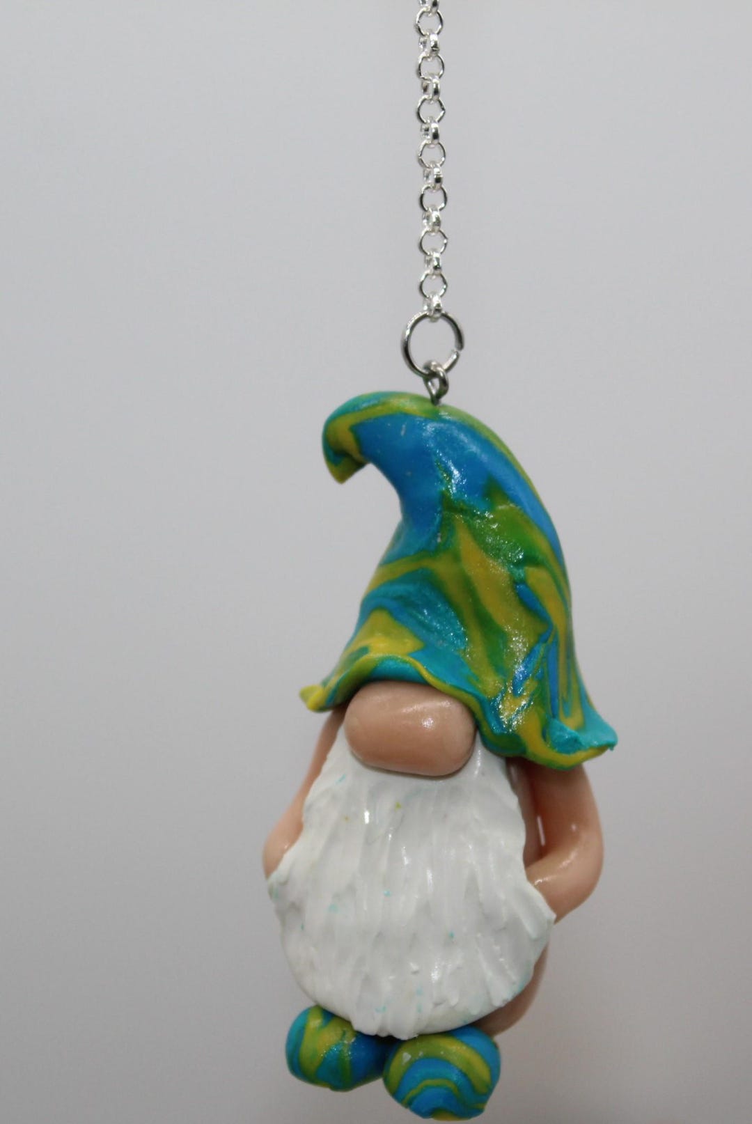 Turquoise Blue Gnome Accessory Rear View Mirror Car Charm Naught Naked ...
