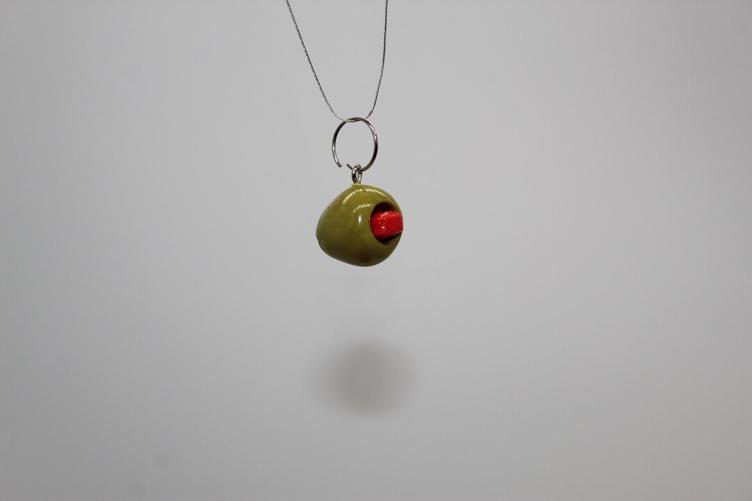 Handmade Olive & Pimento Charm - Foodie Polymer Clay Pendant 414 - Etsy