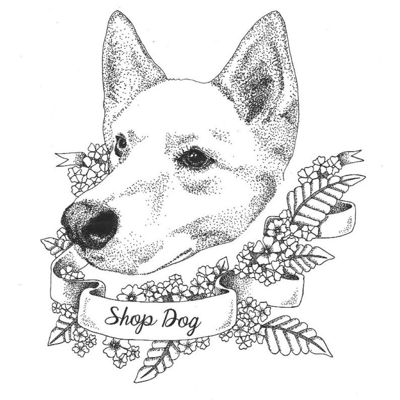 8x10 Black and White Custom Pet Portrait, Original Ink Drawing Dog Cat ...